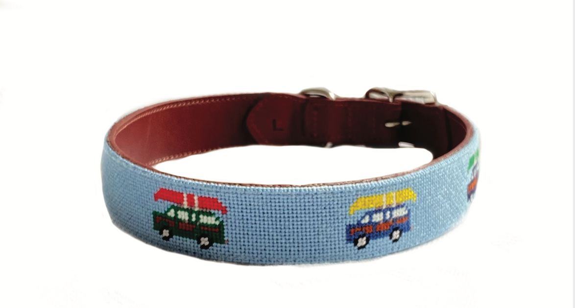 WAGON NEEDLEPOINT DOG COLLAR™ – Asher Riley