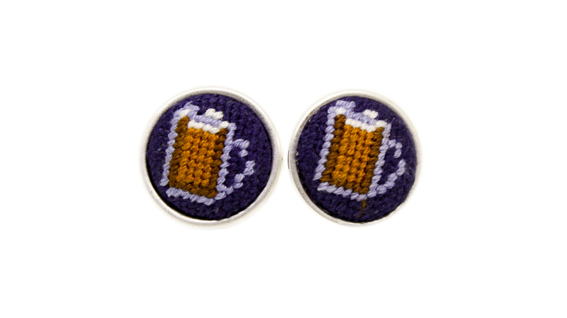 Beer Mug Needlepoint Cufflinks – Asher Riley