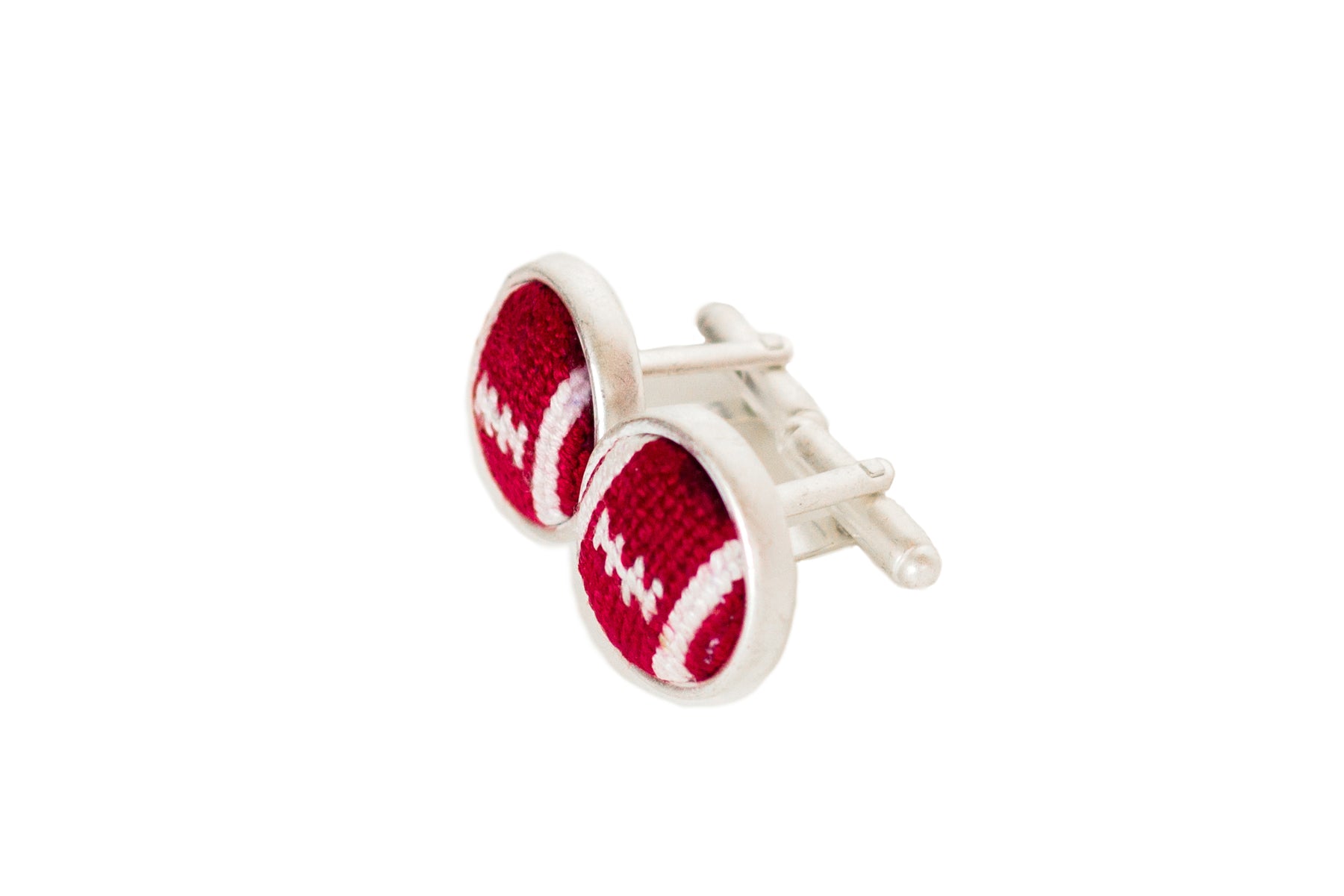 Football Needlepoint Cufflinks – Asher Riley